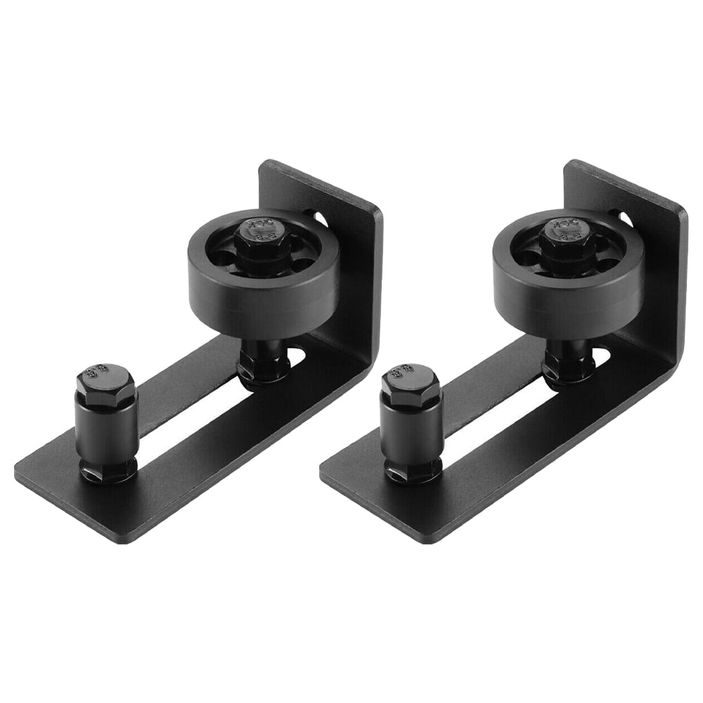 2 Pcs Blinds Sliding Door Lock Floor Black Carbon Steel 12.3X6.5CM - Walmart.com
