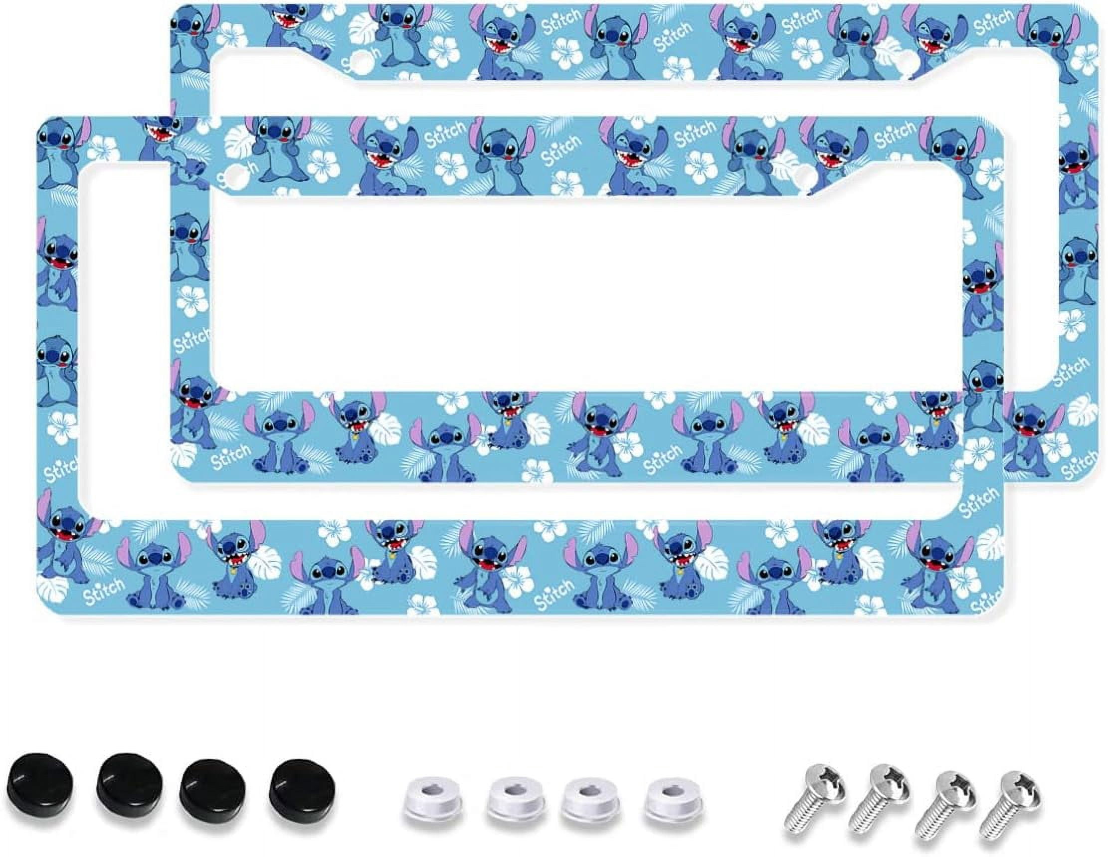 2 Pcs Blue Hibiscus License Plate Frame Women Men Cute Car License ...