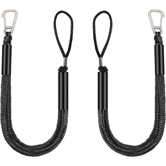 2 Pcs Boat Bungee Dock Lines, 4 Feet Mooring Rope for Docking Stretches ...