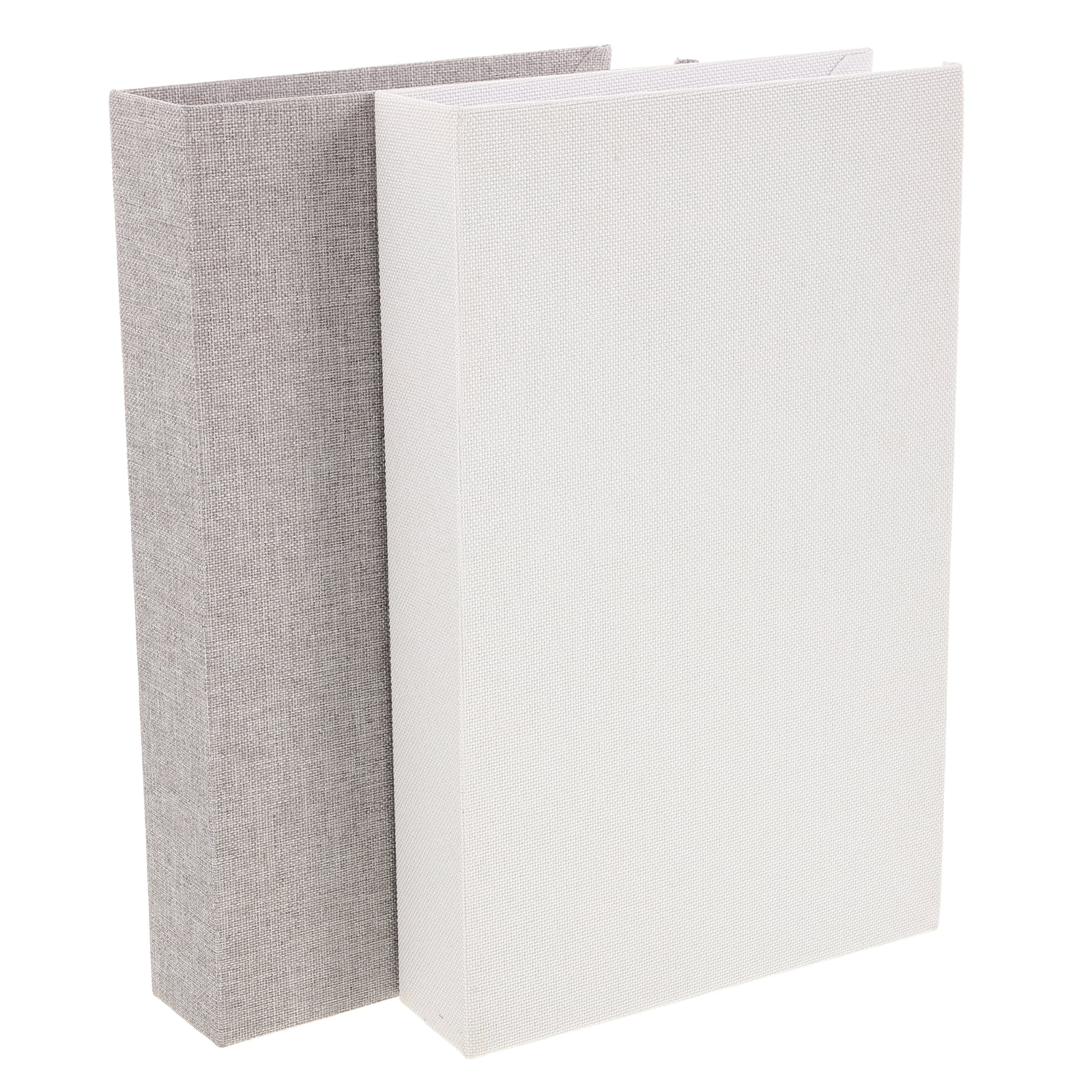 HOMEMAXS 2pcs Rustic Linen Cover Fake Books Decorative Book Models for ...