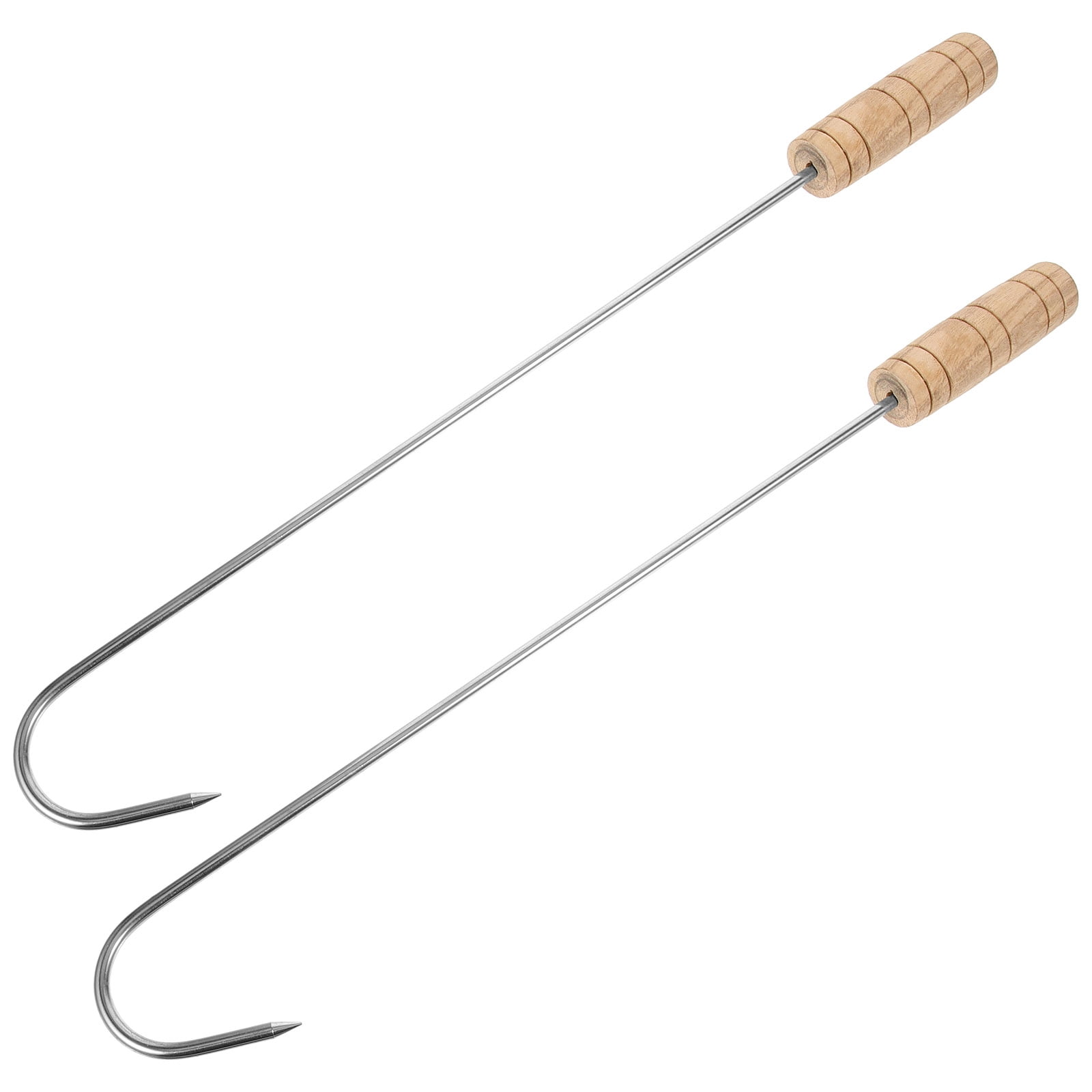 2 Pcs Boot Handles Boot Hooks with Wood Handle Hook Metal Boot Puller ...