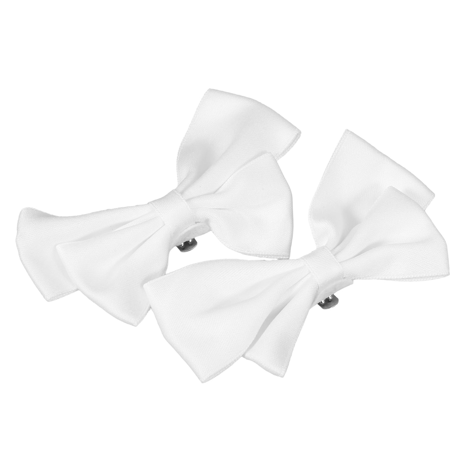 2 Pcs Bow Shoe Buckle Charms Wedding White Heels Hair Pins Bride ...