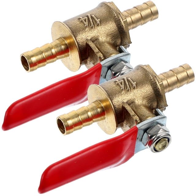 2 Pcs Brass Ball Valve Hose Fuel Shutoff Valve Air Fittings Copper Shut ...