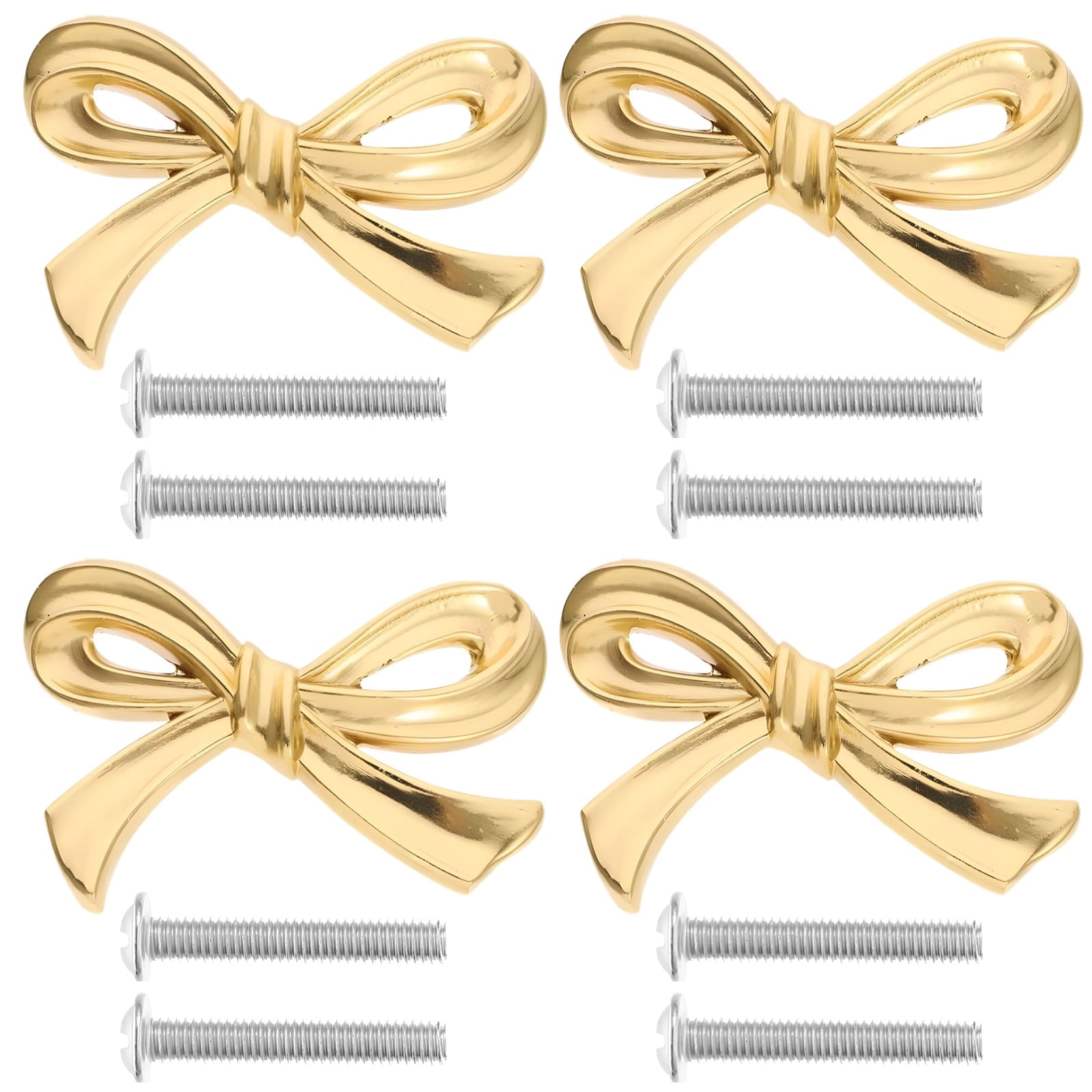 2 Pcs Brass Bow Drawer Knobs, Gold Butterfly Cabinet Handles for ...