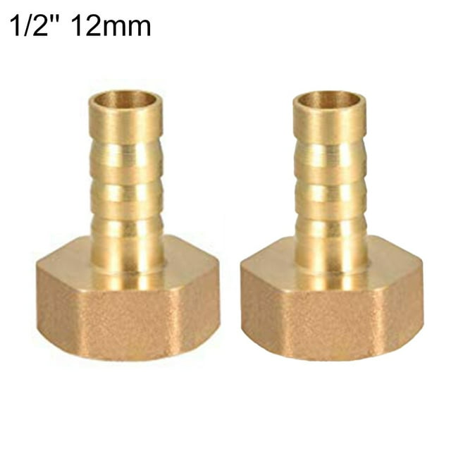 2 Pcs Brass Hose Connector Adapter Screw Connection 1/2\" Nozzle 6mm ...