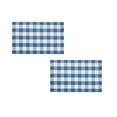 2 Pcs Buffalo Plaid Outdoor Rug, Checkered Front Porch Mat Machine ...