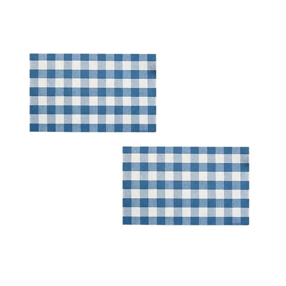 2 Pcs Buffalo Plaid Outdoor Rug, Checkered Front Porch Mat Machine ...