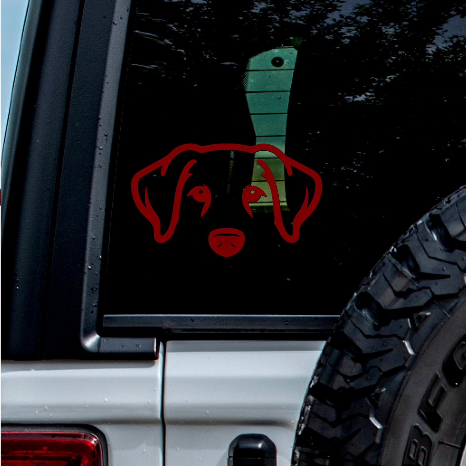 (2 Pcs, Burgundy, 3.8'' X 2.3'') Transparent Adhesive Decal Sticker Of ...