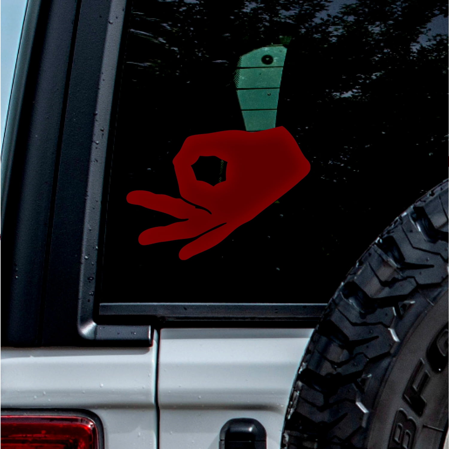 (2 Pcs Burgundy, 3.8'' x 2.8'') - Vinyl Sticker Decal - "Symbol Gotcha ...