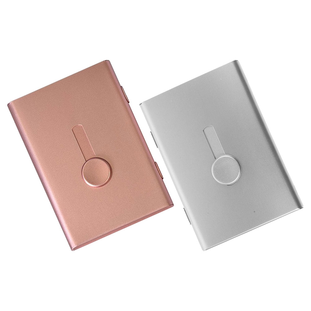 2 Pcs Business Card Holder Slide Out Case Thumb Packing Box - Walmart.com