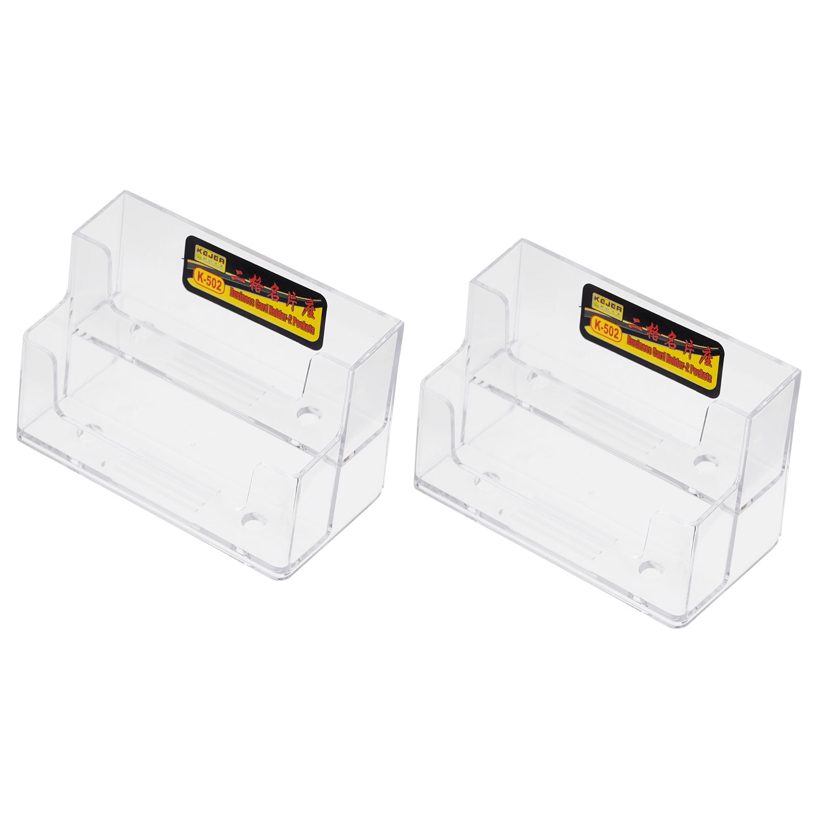 2 Pcs Business Card Stand Cards Storage Shelves Organizer Glossy Holder ...