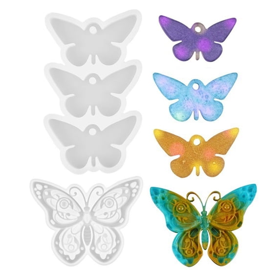 2 Pcs Butterfly Earring Combination Ornament Mold Epoxy Resin Jewelry ...
