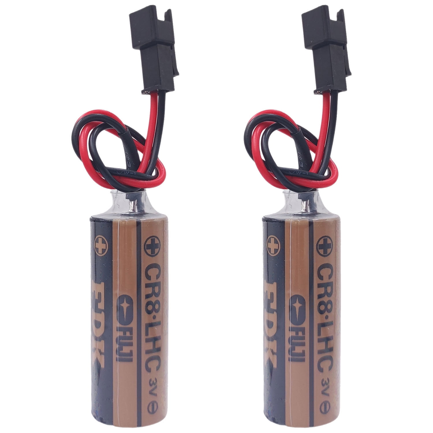 (2-Pcs) CR8.LHC 3V Battery for Fuji FDK CR8.LHC 3V Lithium Battery TOTO TH559EDV410R with Black ...