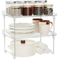 2 Pcs Cabinet Organizer Shelf, Stackable Kitchen Counter Shelves, Spice ...