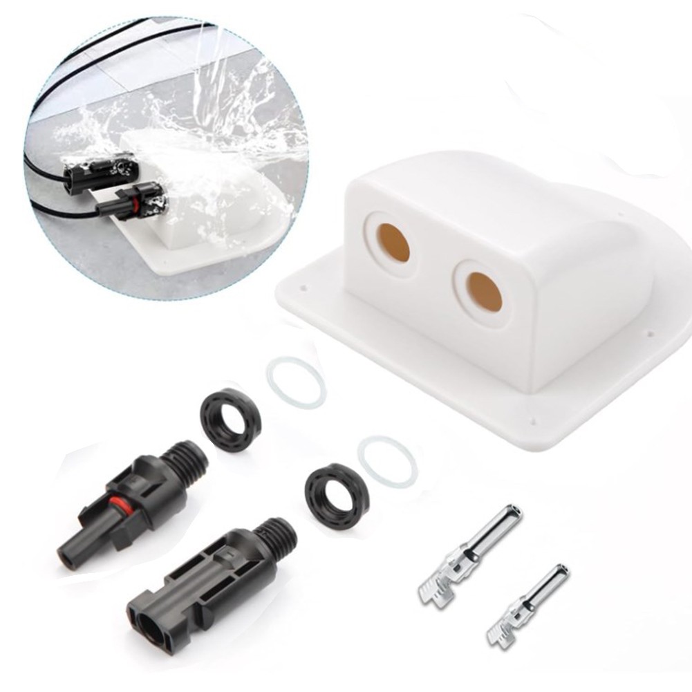 2 Pcs Cable Raceway,Waterproof Junction Box Abs Rooftop Solar Junction ...