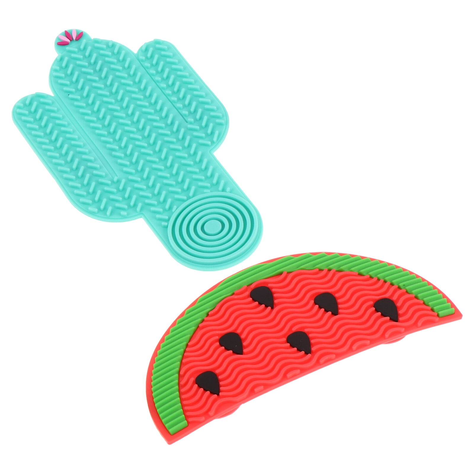 2 Pcs Cactus Brush Foaming Cream Silicone Scrub Pad Non-deforming ...