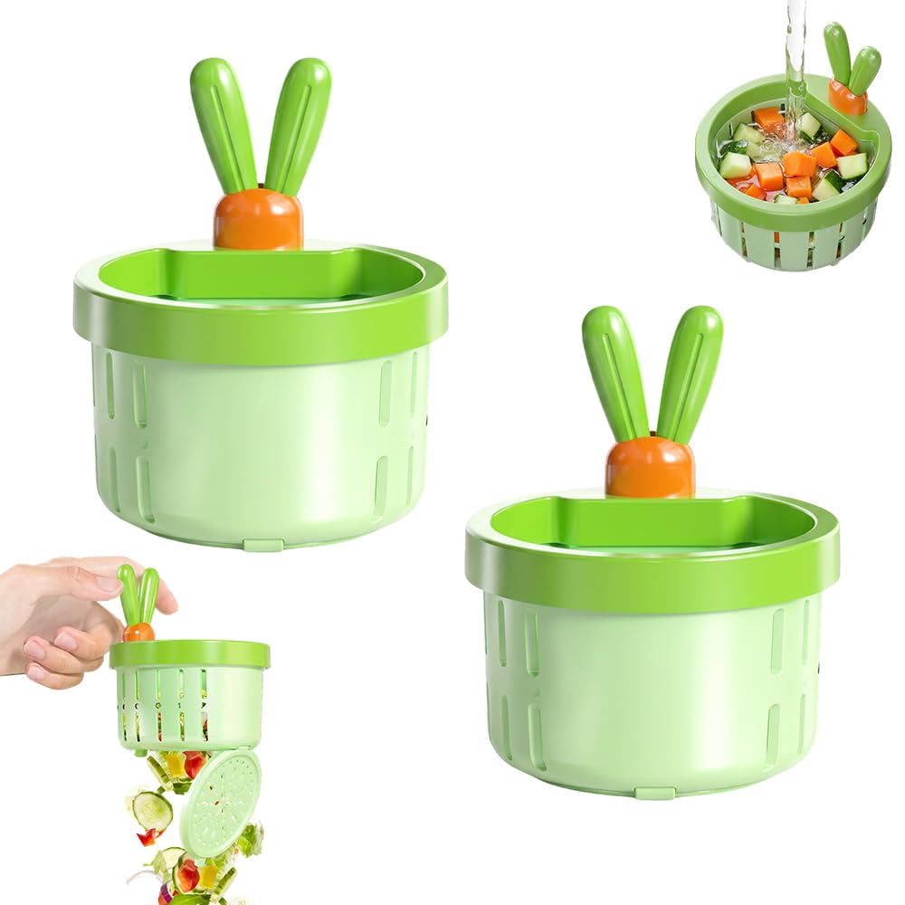 2 Pcs Cactus Sink Drain Strainer – Press-to-Dump 3" Kitchen Filter ...