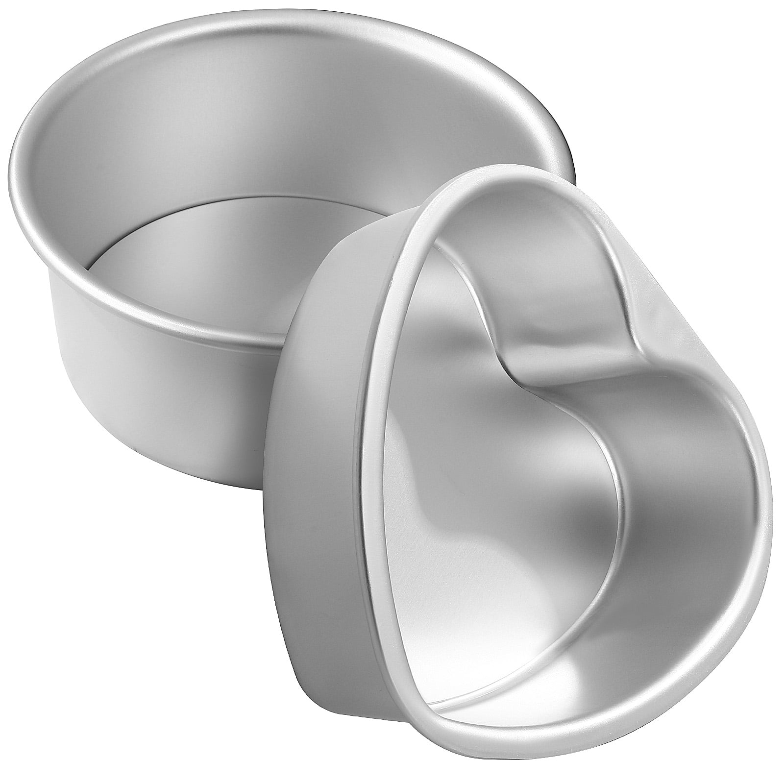 2 Pcs Cake Moulds Heart Shaped Cake Tins 6 Inch Cake Moulds Removable ...