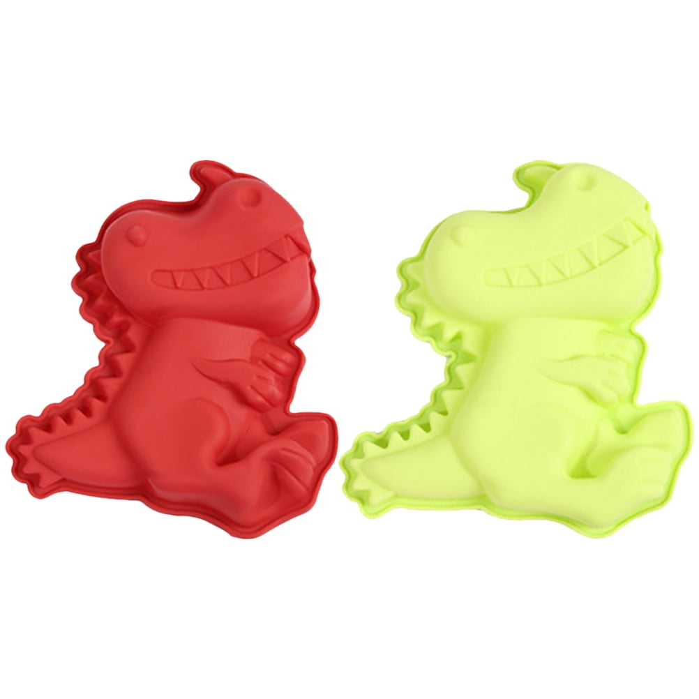 2 Pcs Cake Pan Roasting Pan Chocolate Mold Dinosaur Silicone Mold ...