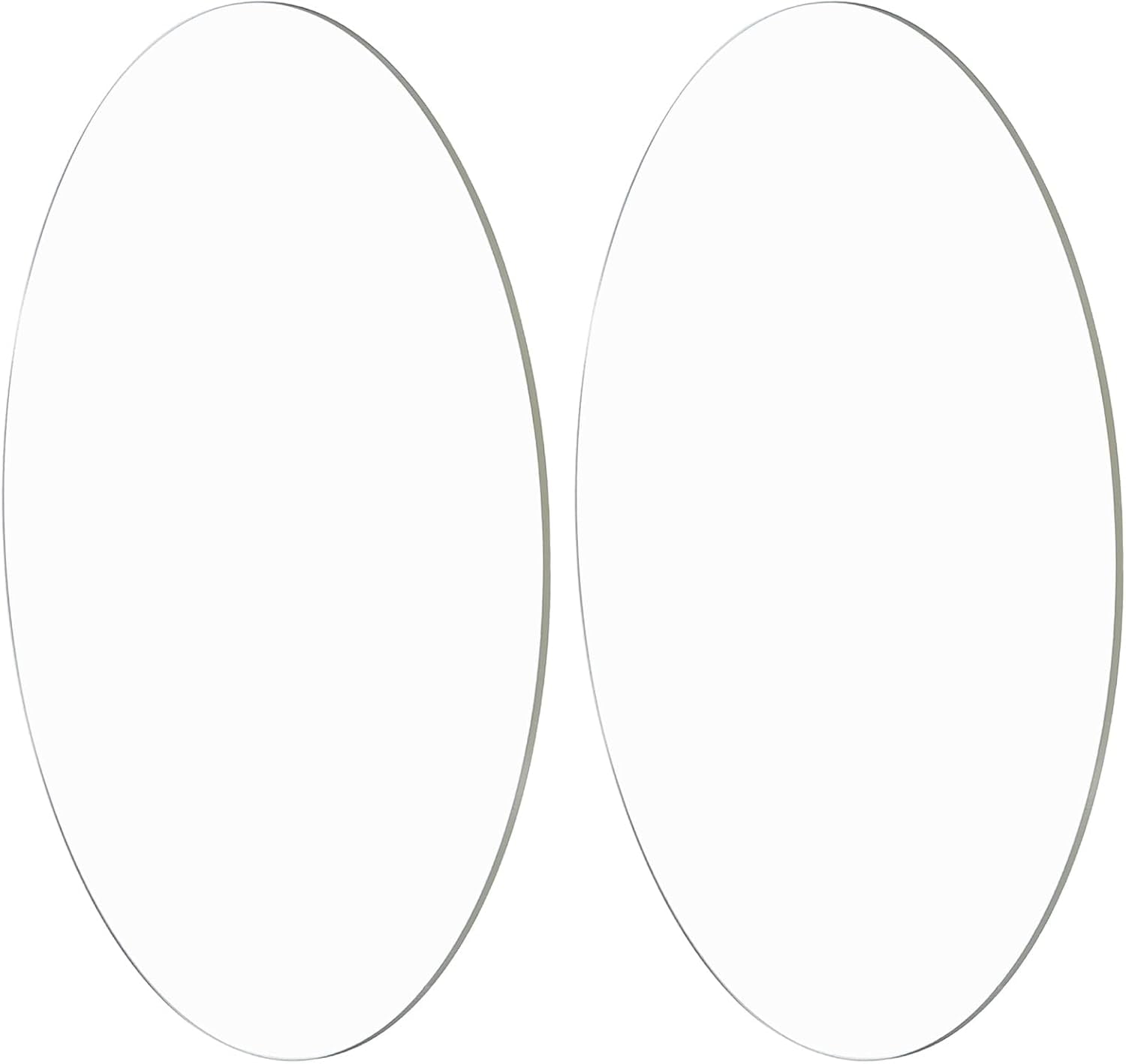 2 Pcs Cake Plates, 9.5 Inch Acrylic Round Discs, Circle Serving Trays ...