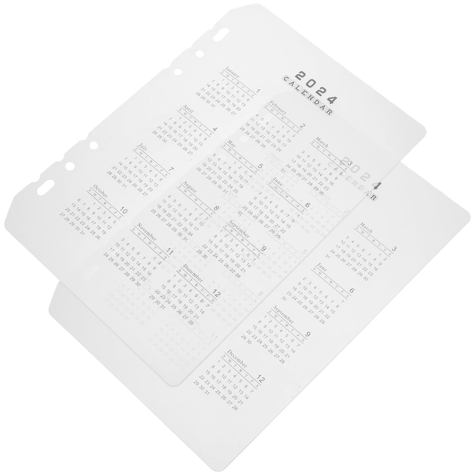 2 Pcs Calendar Divider Transparent Notebook Separator Reuseable ...