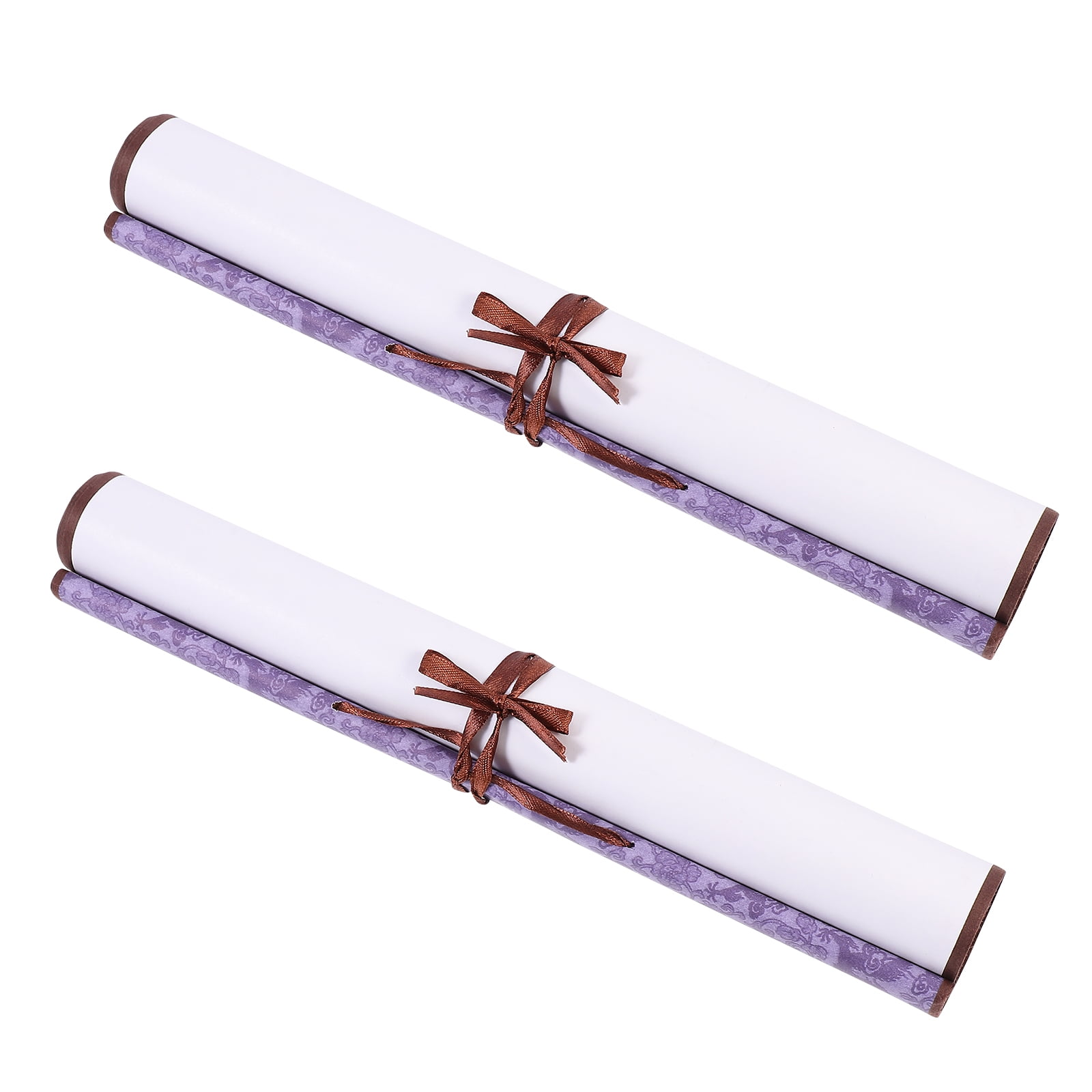 2 Pcs Calligraphy Scroll Paper Joke Painting Decoupage Office Blue ...