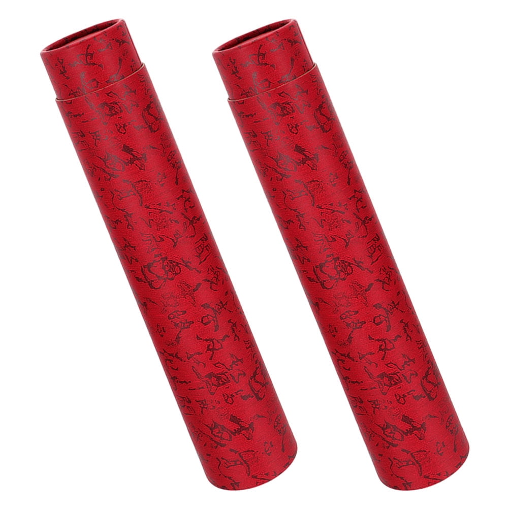 2 Pcs Calligraphy and Painting Box 35.00X6.00X6.00CM Red - Walmart.com
