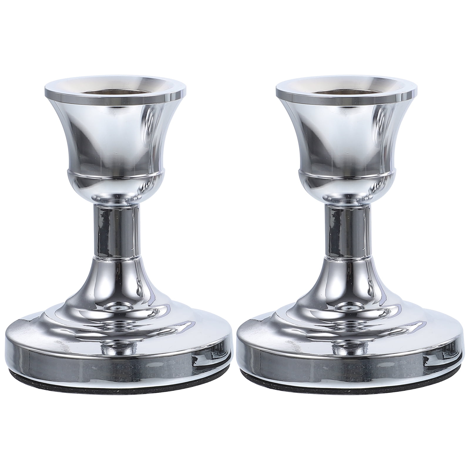 2 Pcs Candle Holder Silver Votive Holders Unique Elegant Banquet Dinner ...