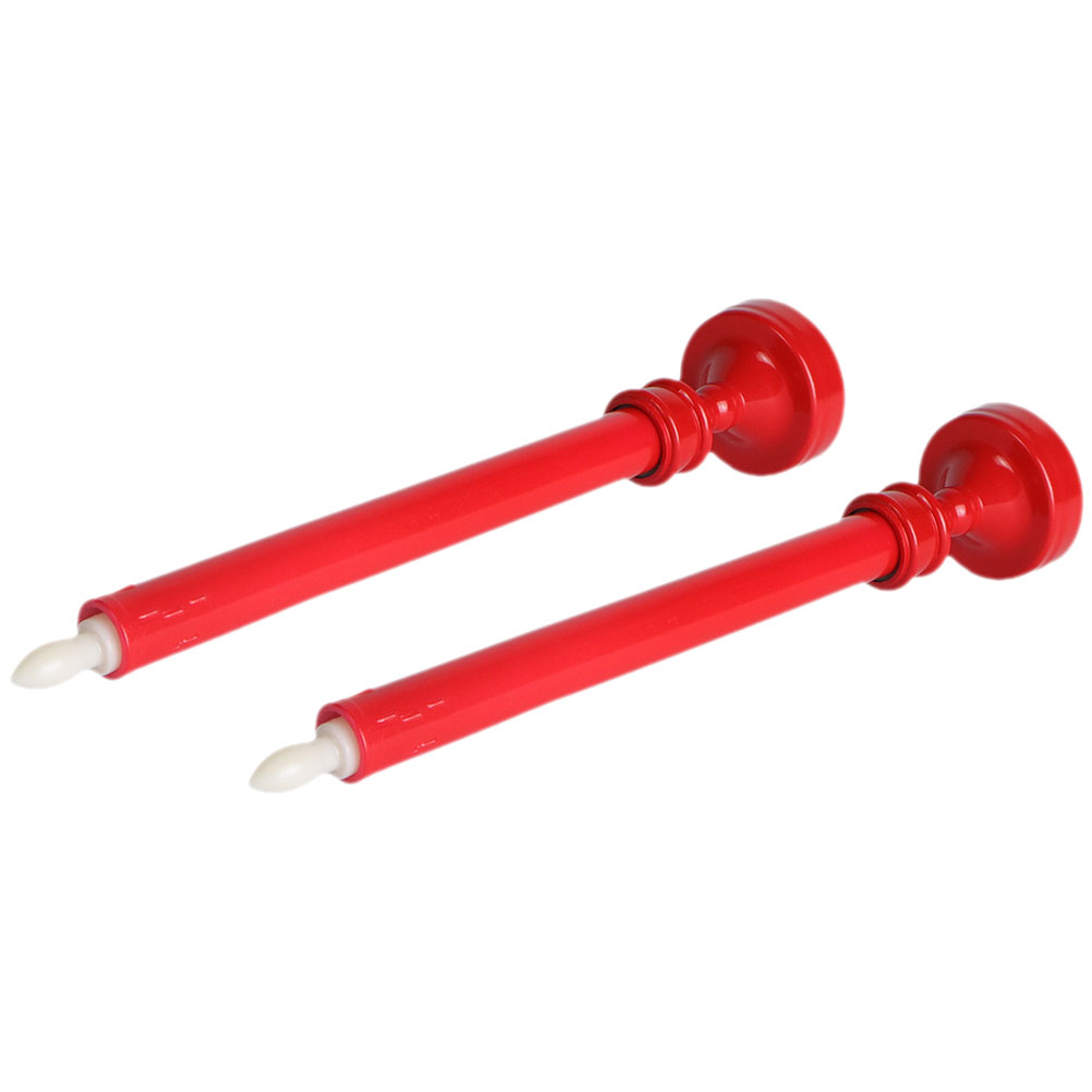 2 Pcs Candle Lights Decor Electric Menorah Flameless Candlesticks ...