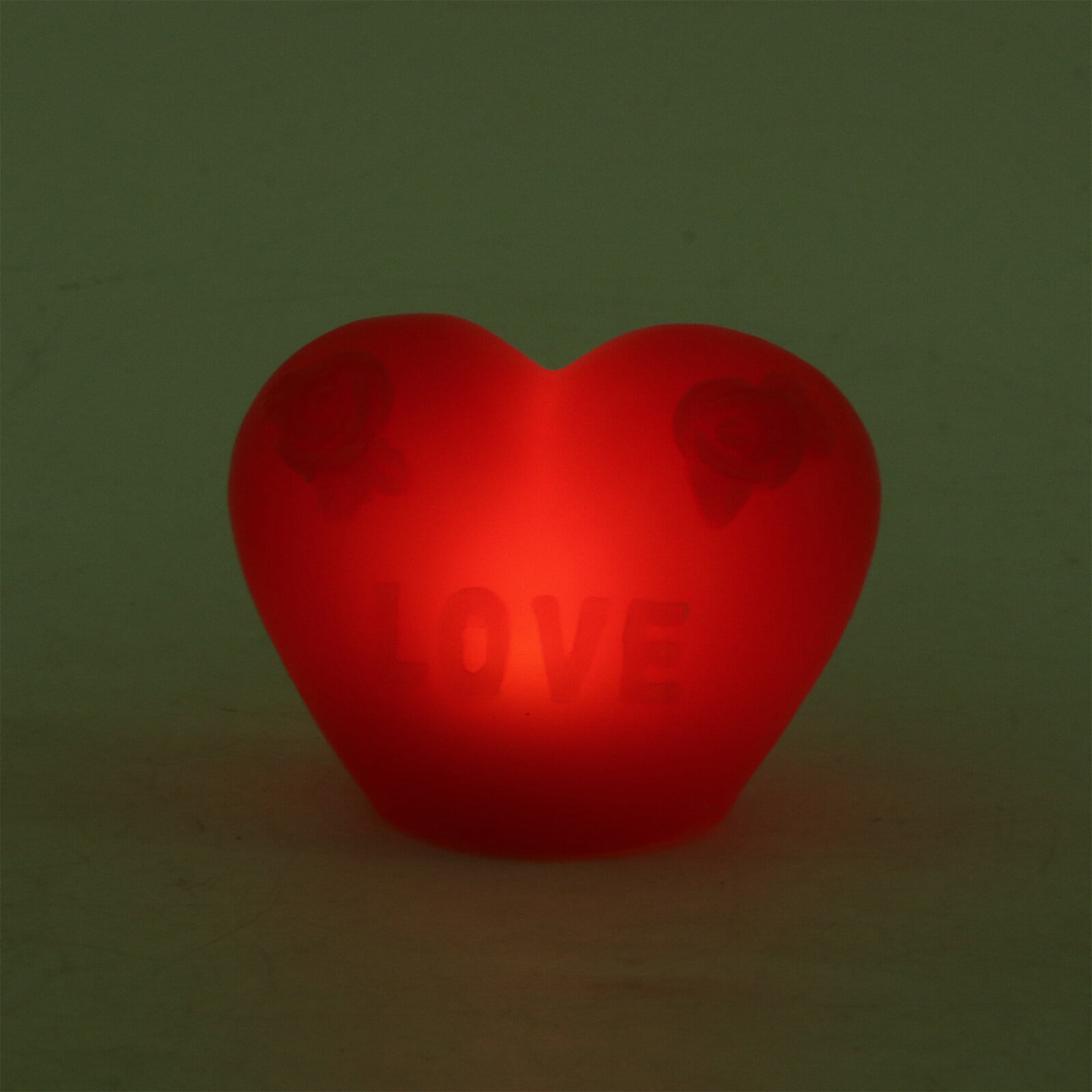 2 Pcs Candles LED Light Lights Love Heart Shaped Lamps Scented ...