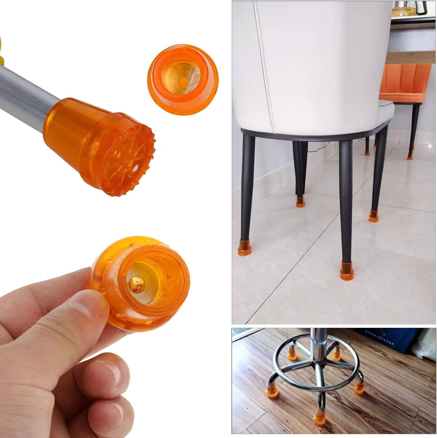 2 Pcs Cane Rubber Tips, Non Skid Replacement, Rubber Tips Non-Slip ...