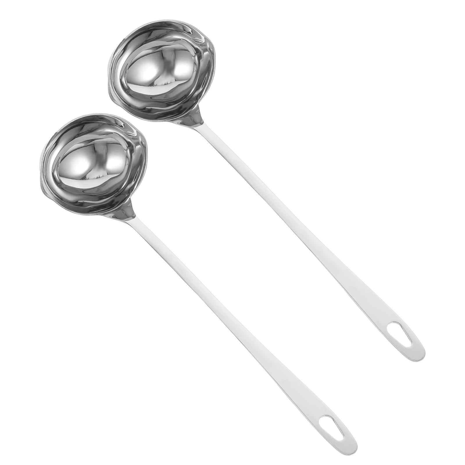 2 Pcs Stainless Steel Soup Ladles With Long Handles Gravy Ladle With ...