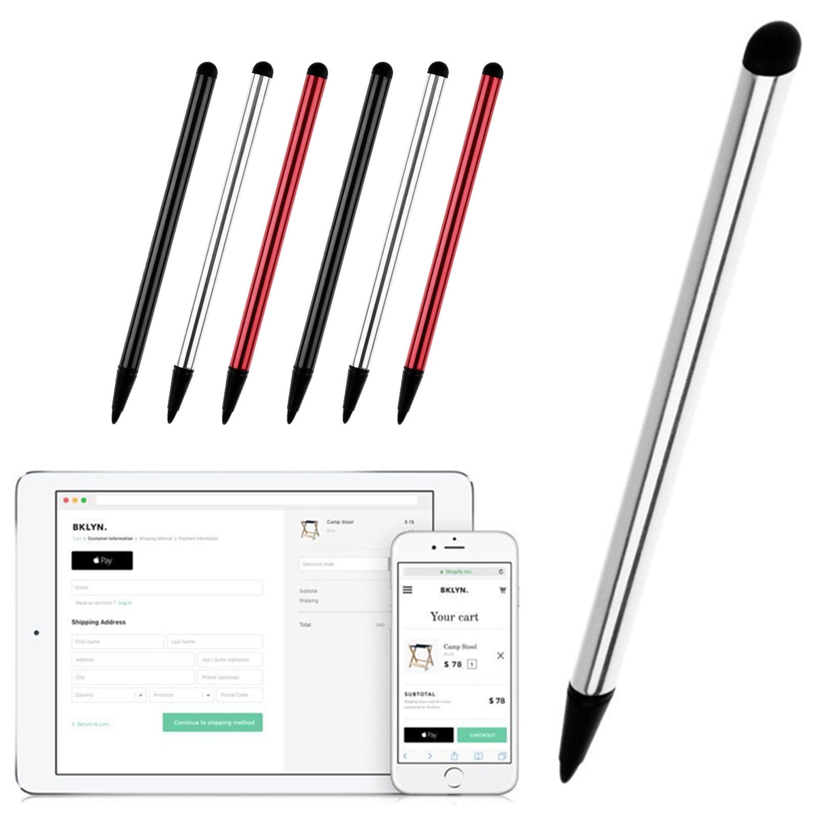 2 Pcs Capacitive Pen Touch Screen Stylus Pencil for iPhone iPad Tablet ...