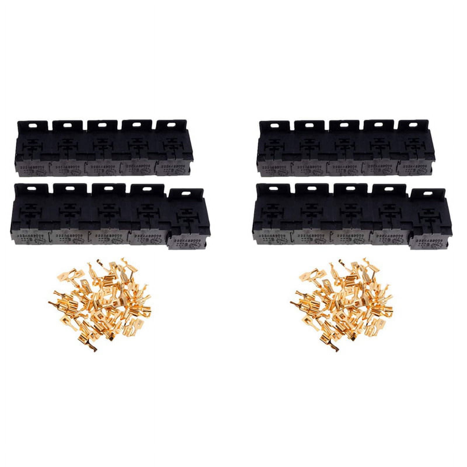 2 Pcs Car 30A-80A Relay Bracket Terminal Case Holder Relay Base Holder ...