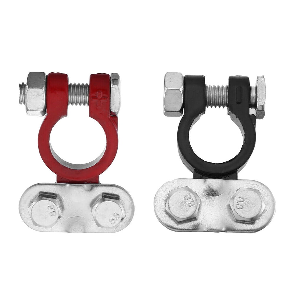 2 Pcs Car Battery Terminal Connector Positive And Negative Pole Post ...