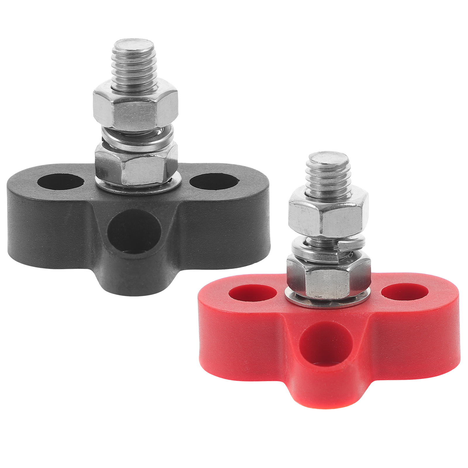 2 Pcs Car Battery Terminals Stainless Steel Bolts Wiring - Walmart.com