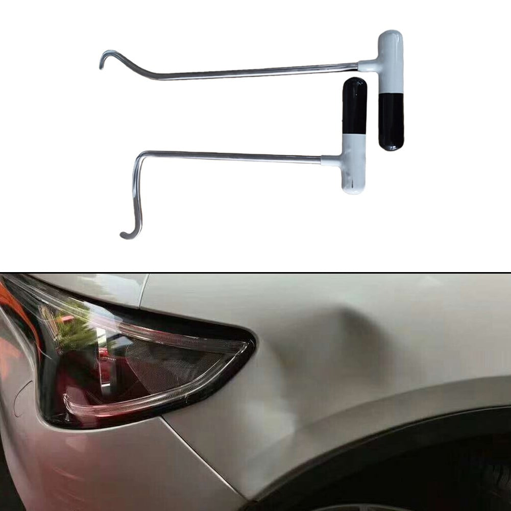 2 Pcs Car Bump Repair Tool Alloy Steel Special-Shaped Hook Crowbar ...