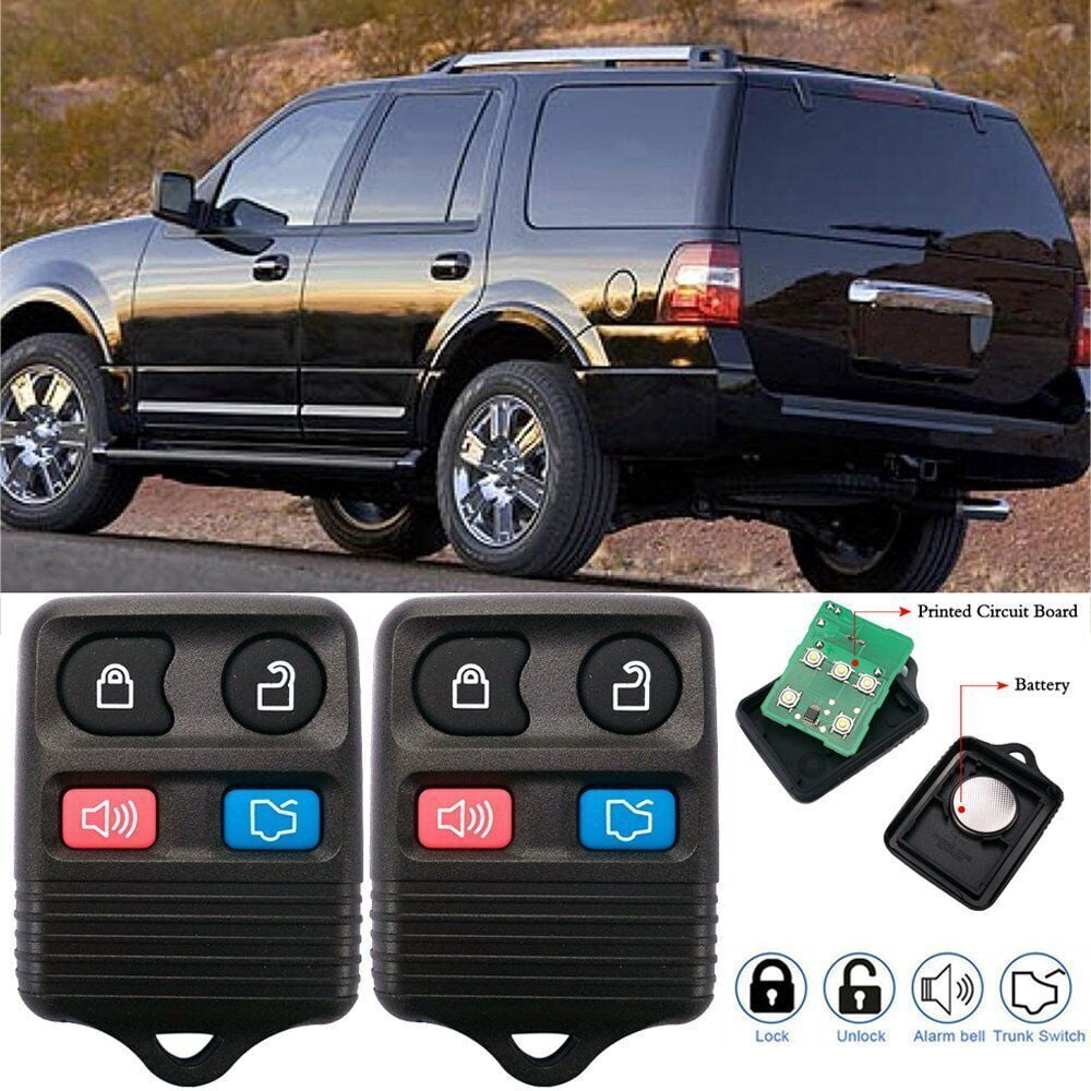 2 Pcs Car Control Key Fob Keyless Entry Remote Clicker for Ford ...