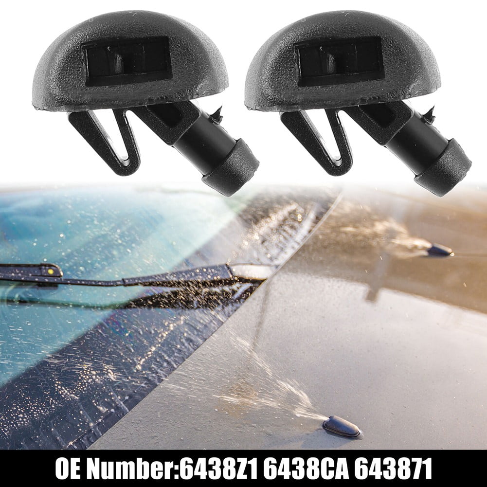 2 Pcs Car Front Windscreen Wiper Water Washer Jet Nozzles for 407 206 ...