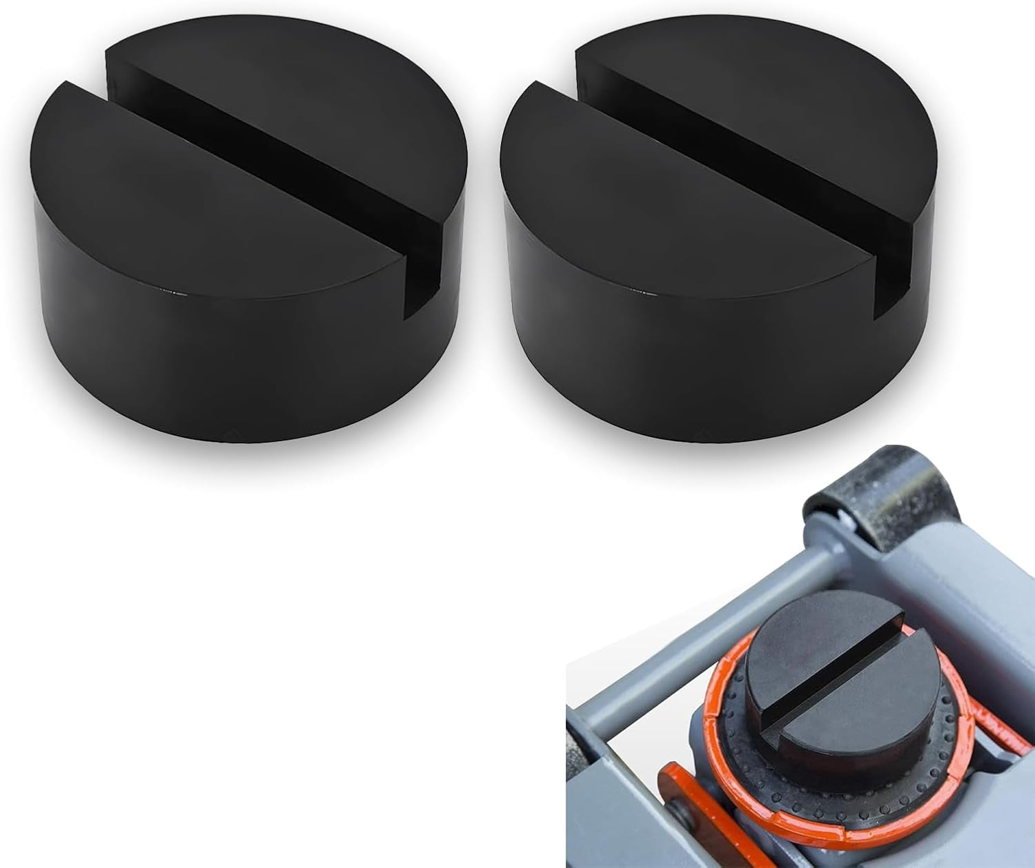 2 Pcs Car Horizontal Jack Cushion, Round Floor Jack Anti-Slip Stand ...