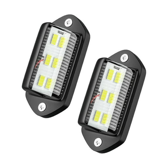 2 Pcs Car Led Warning Lights, 12v/24v 6 SMD Led Car Lights, Wireless ...
