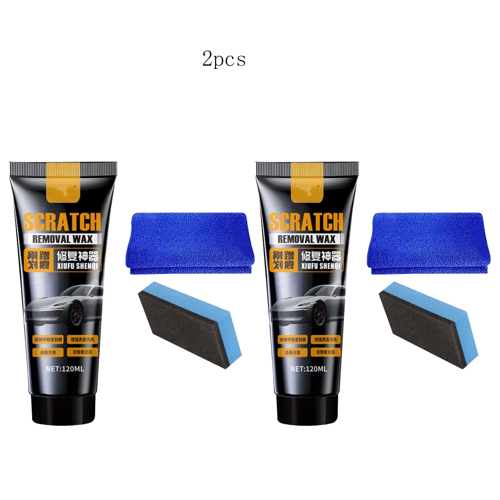 2 Pcs Car Scratch Repair Wax Polish Compound Suitable for Minor ...