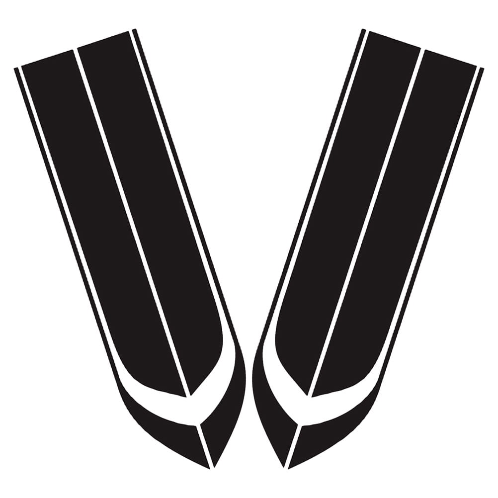 2 Pcs Car Sticker Cars Car Hood Decal Hood Decals Trunk Racing Stripe ...