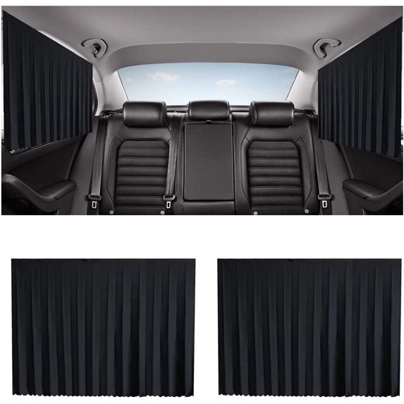 2 Pcs Car Window Shades (2 Back Windows) - Magnetic Privacy Blinds ...