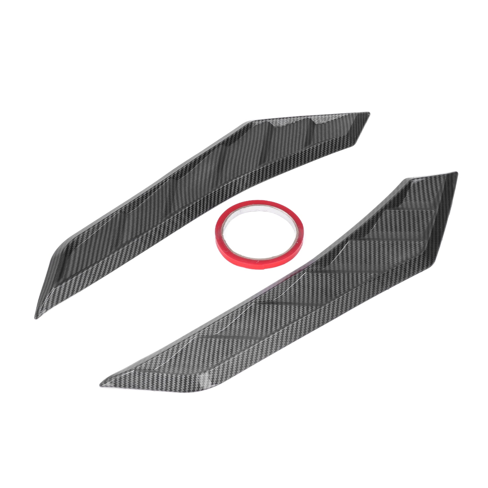 2 Pcs Carbon Fiber Style Hood Vents Bonnet Cover Rubber Front Bonnet ...