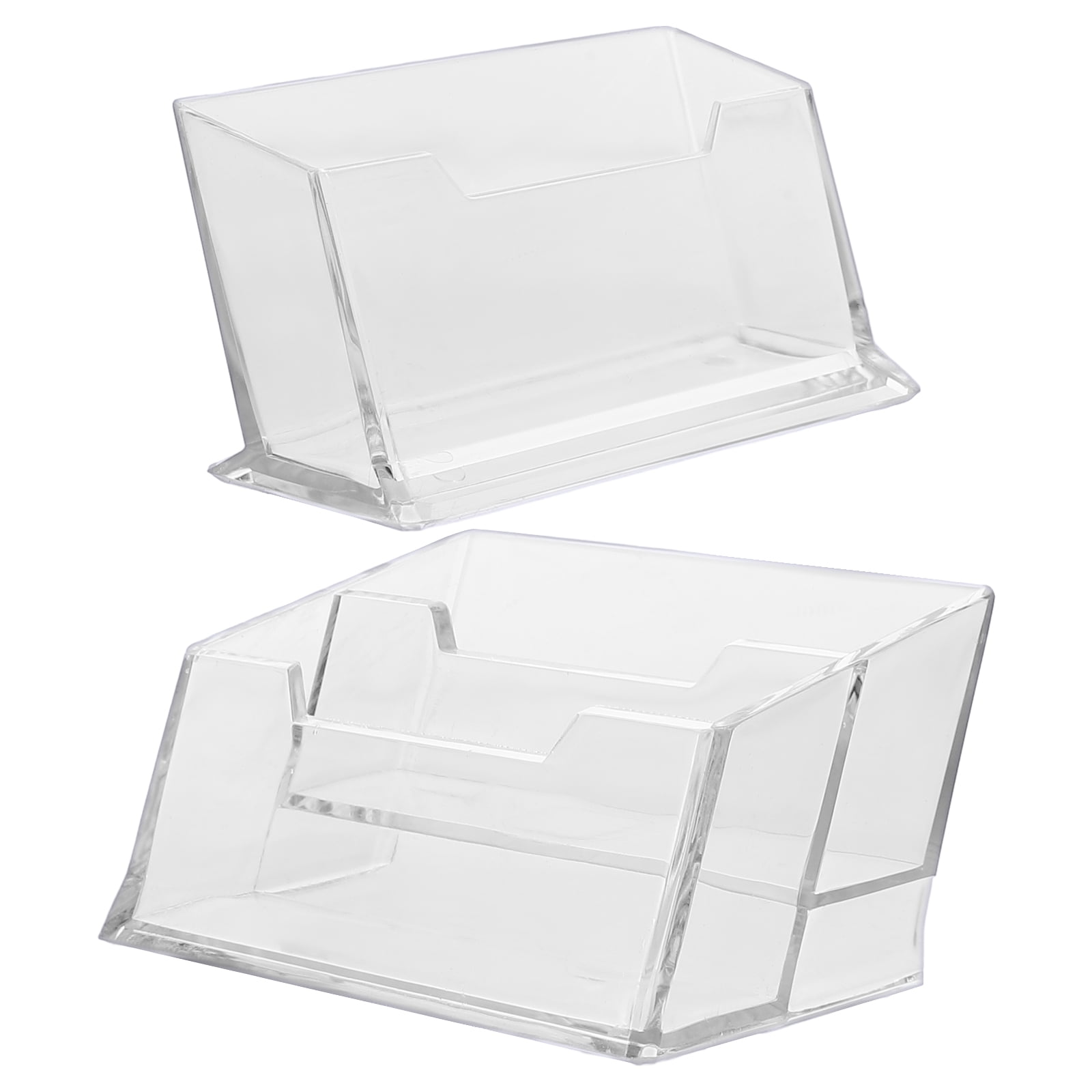 2 Pcs Card Organizer Sturdy Business Card Holder 10.8x9.3x6.8cm ...