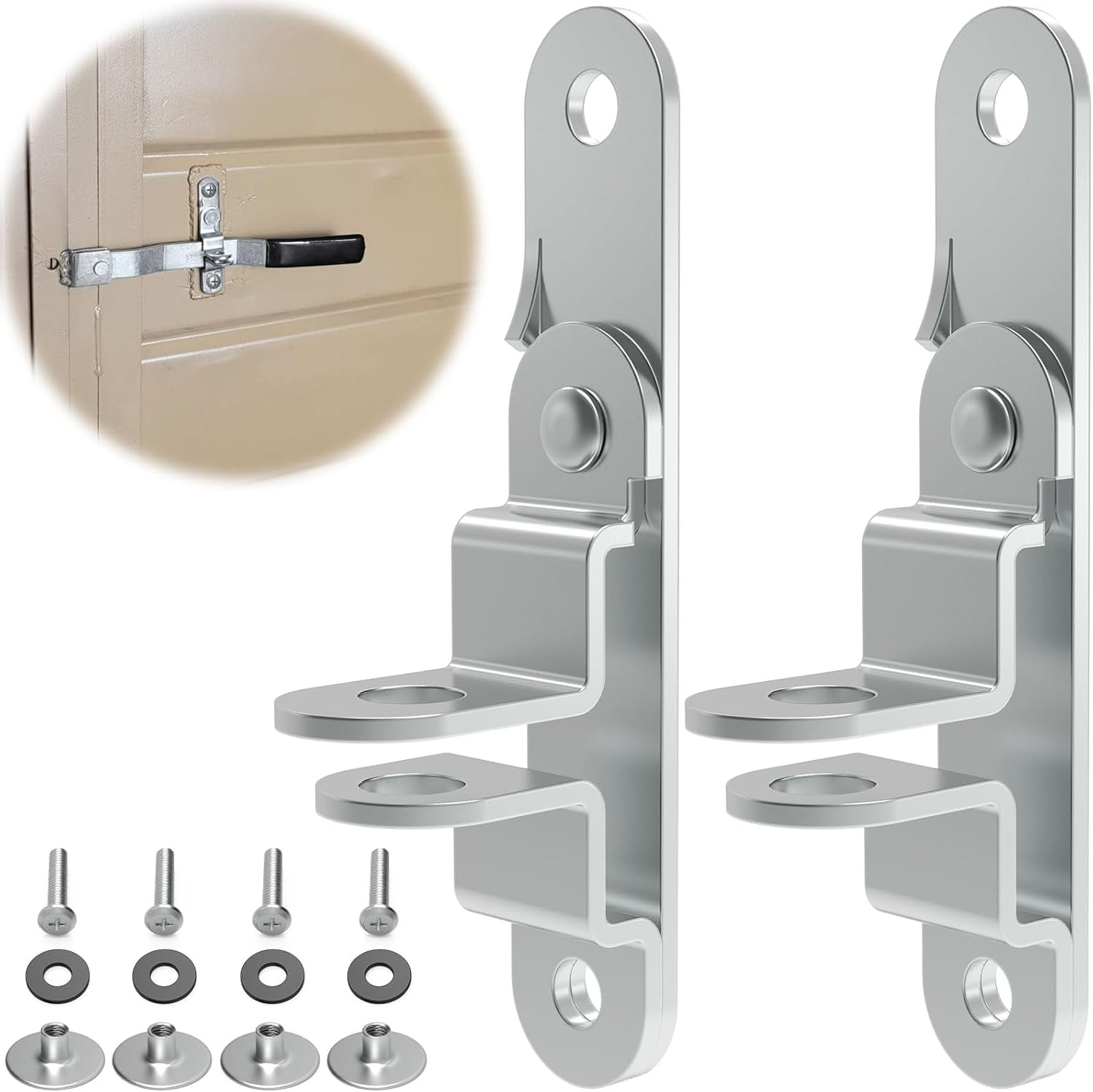 2 Pcs Cargo Trailer Door Hasp Keeper Bar Lock Handle Enclosed Car ...