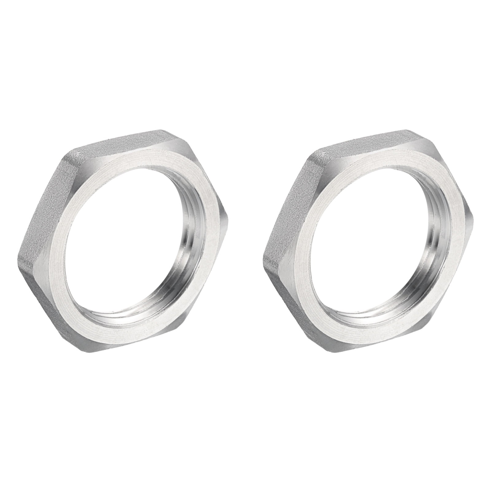 2 Pcs Cast Pipe Fitting Hex Locknut, 304 Stainless Steel Hex Lock Nut 1 ...