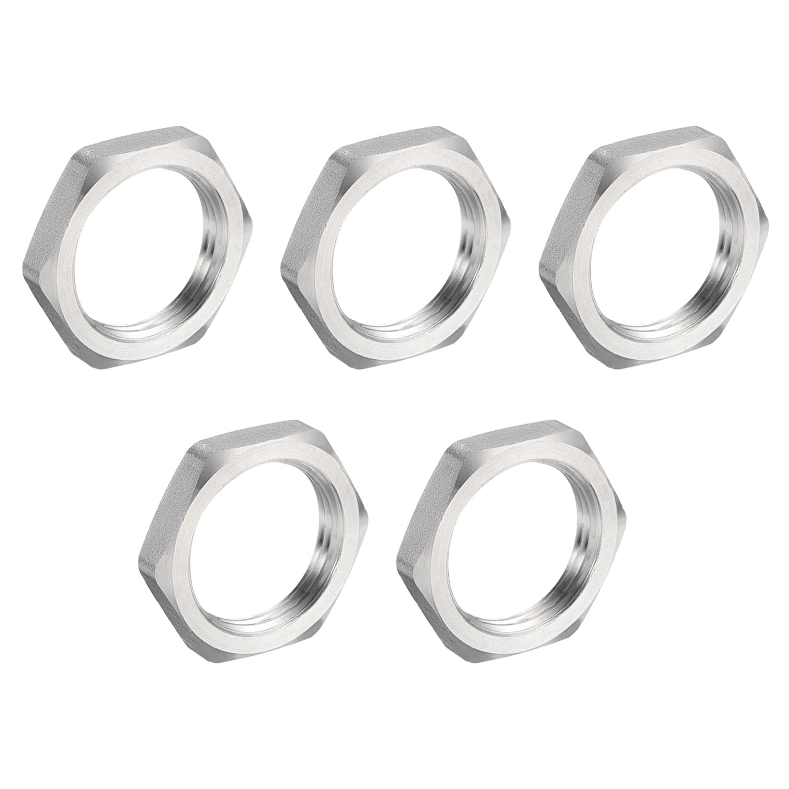 2 Pcs Cast Pipe Fitting Hex Locknut, 304 Stainless Steel Hex Lock Nut 1 ...