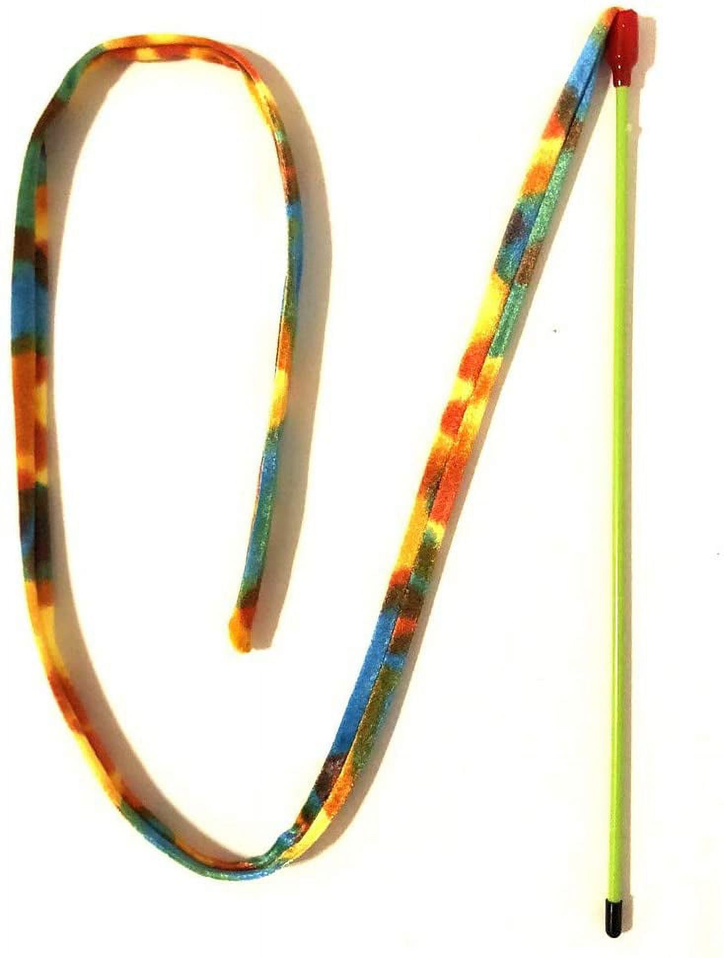 2 Pcs Cat Toys Interactive Rainbow Wand String Toy - Walmart.com